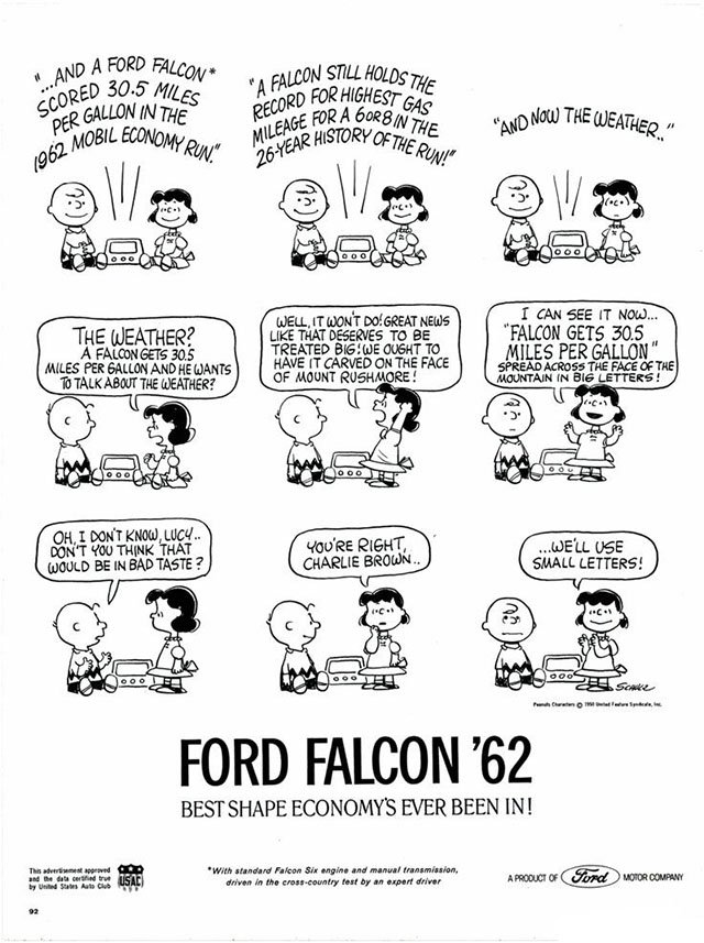 It’s a Ford Falcon, Charlie Brown – The Man in the Gray Flannel Suit